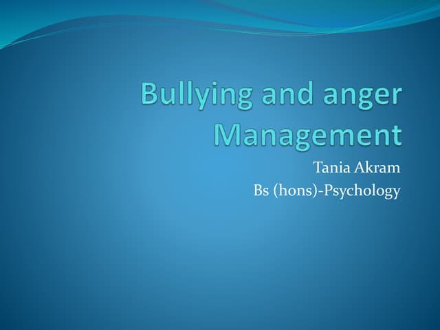Anger management | PDF