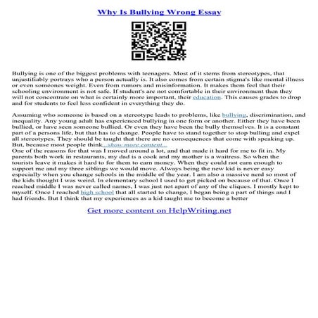 Bullying Essay Topics | PDF