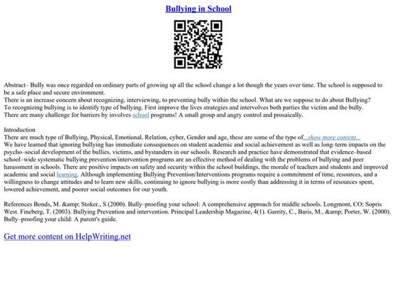 School bullying presentation | PPT