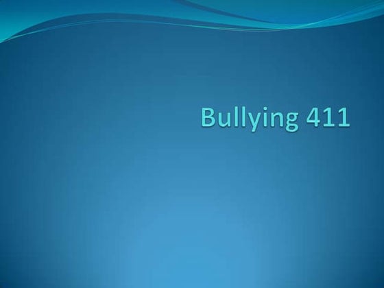Anti-bullying Presentation #1 | PPTX