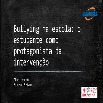 Bullying na escola o estudante como protagonista.pptx