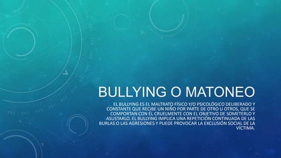 Bullying o acoso escolar | PPT