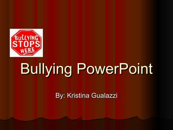 Bullying Powerpoint | PPT
