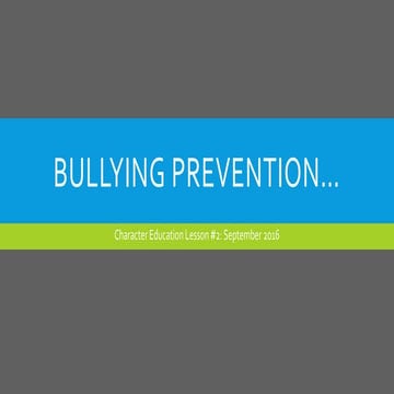 Bullying prevention #2 2016 | PPT