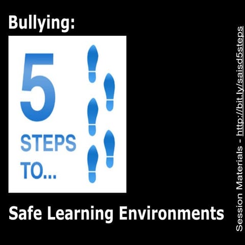 Bullying: 5 Steps to Safe Learning Environments v3 | PPT