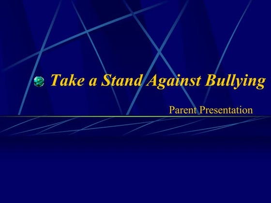 Anti-bullying Presentation #1 | PPT