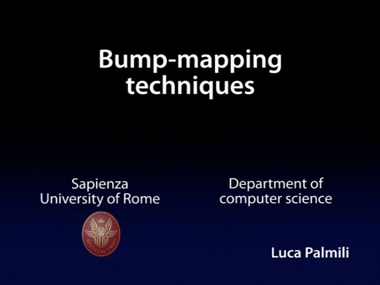 Bump mapping Techniques