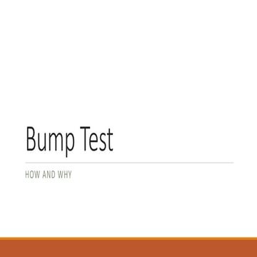 Bump test (Resonance Test) | PPTX