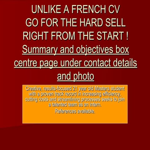 Bump up your cv | PPT