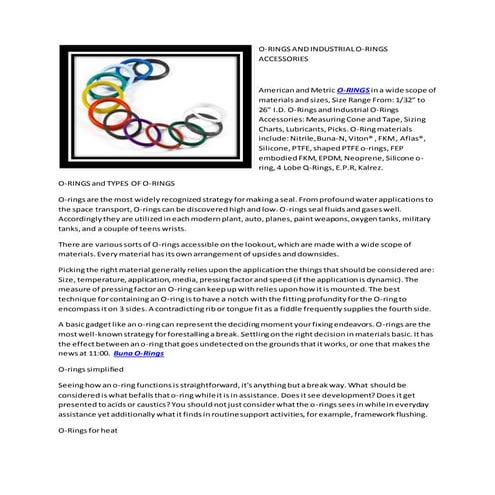 PTFE O-rings | DOCX