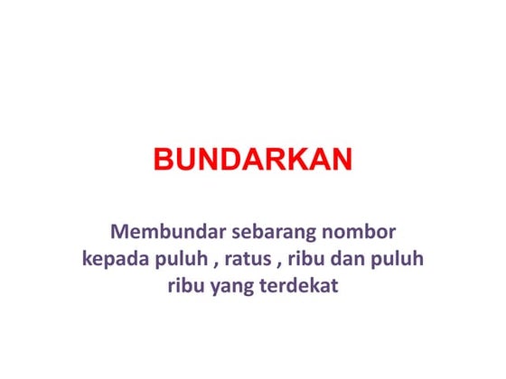 Ini adalah bahagian ke-dua nombor | PPT
