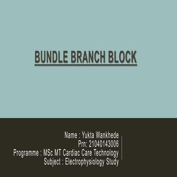 Bundle Branch Block | PPTX