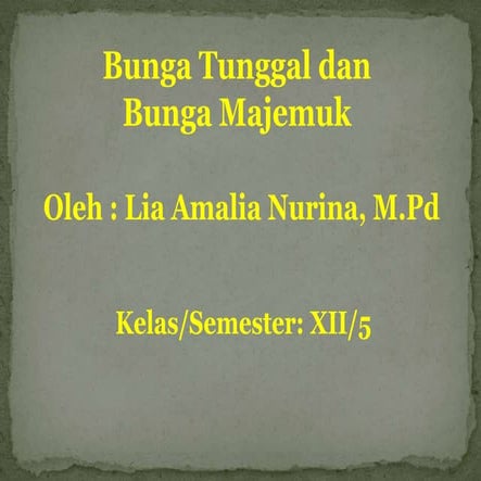 Bunga Majemuk (Matematika Keuangan) | PDF
