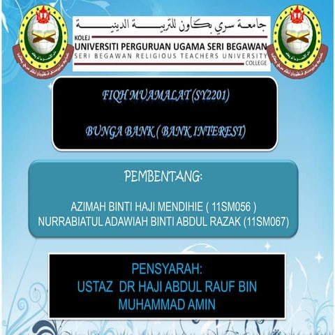 Bunga bank (bank interest i) | PPTX