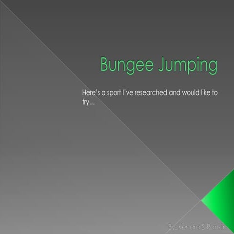Bungee jumping | PPTX
