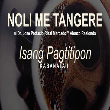 Noli me tangere kabanata 1 | PPTX