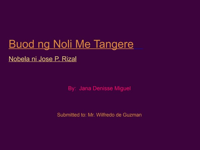 Pabalat ng Noli Me Tangere | PPS