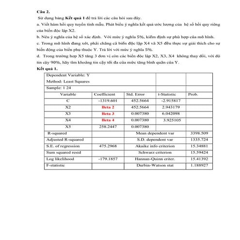 Tổng kết công thức kinh tế lượng ( kinh te luong) | PDF