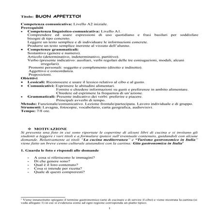 Buon appetito! | DOC