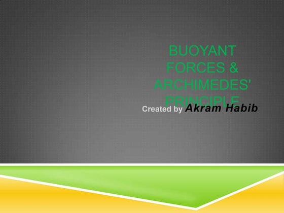 Archimedes' principle | PPT