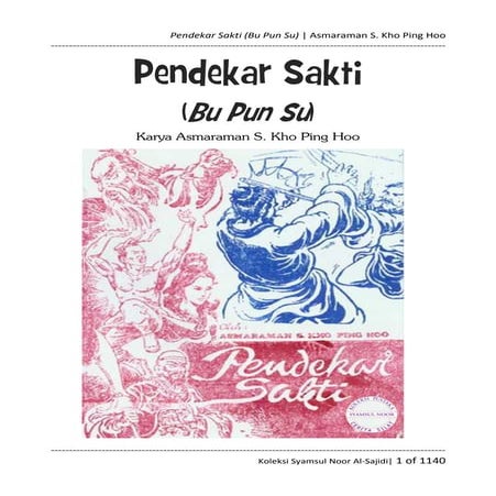 Pendekar Sakti (Bu Pun Su)_Asmaraman Sukowati Kho Ping Hoo | PDF