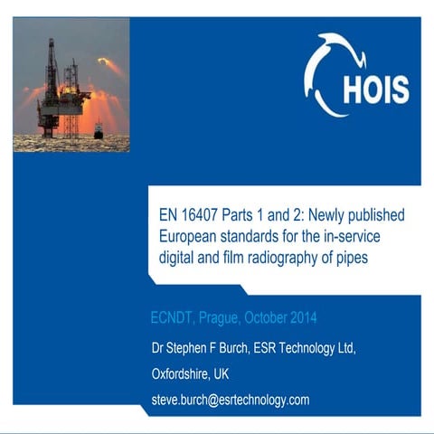 Burch ECNDT2014 EN16407 shortened.pptx | Medical Tests | Medical Health