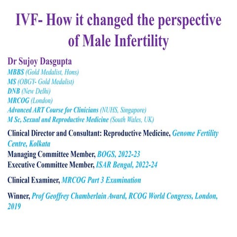 IVF- How it changed the perspective of Male Infertility | PPTX