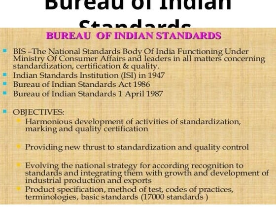 Bureau of Indian Standards | PPT