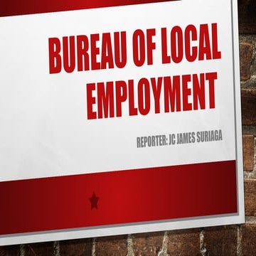 Bureau of local employment PowerPoint Presentation | PPTX