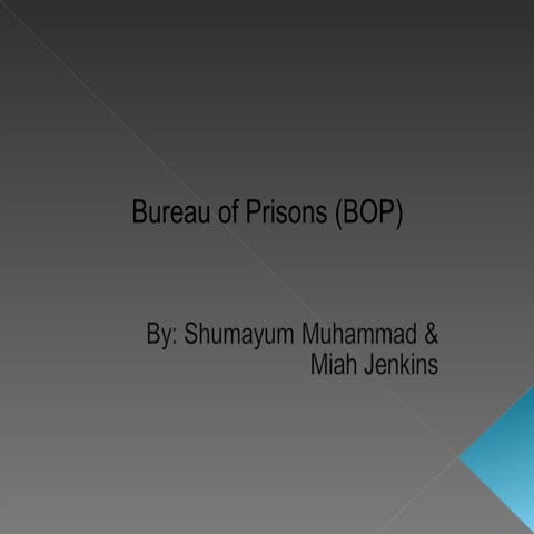 Bureau of prisons_bop_[1] | PPT