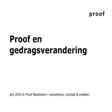 Proof & nieuwe collega’s | PPT