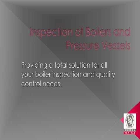 Bureau Veritas Boiler Inspections | PPTX