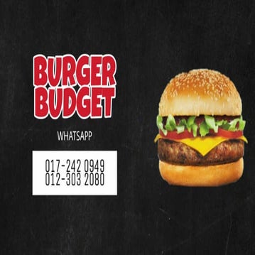 Burger budget | PPT