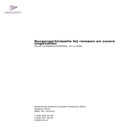 Burgerpartcipatie bij rampen_en_zware_ongevallen | PDF