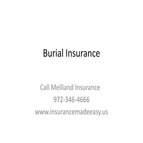 Burial insurance | PPTX