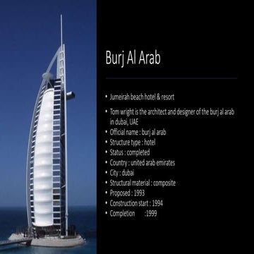 BURJ AL ARAB Presentation on Structural System | PDF