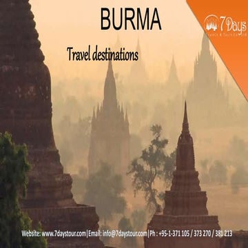 Burma travel destinations | PPTX