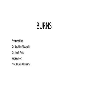 عرض تقديميburn.pptx | First Aid | Injuries
