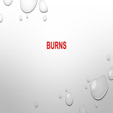 Introduction to burns and classification | PPT