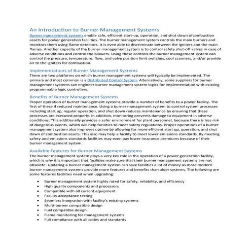 Burner management systems | PDF