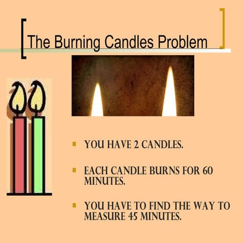 Burning candles puzzle | PPT