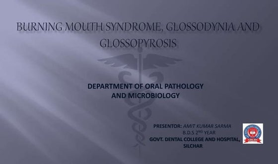 Burning mouth syndrome | PPTX | Dental Health | Diseases and Conditions