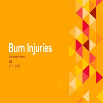 Burn injuries | PPTX