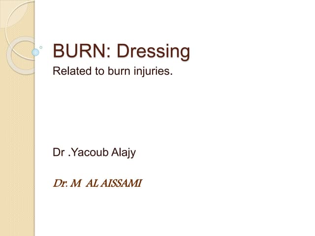 Wound dressing | PPTX