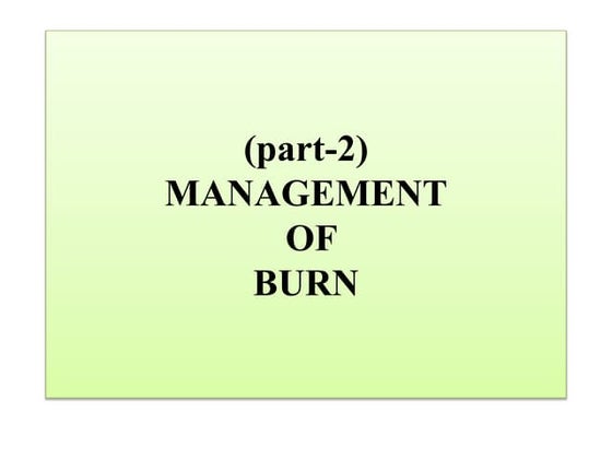 Fluid calculation for burn | PPT | First Aid | Injuries