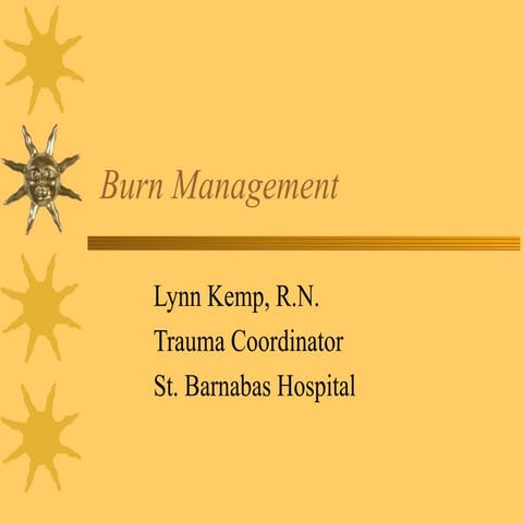BurnManagement in surgery, ABCD of burns management | PPT