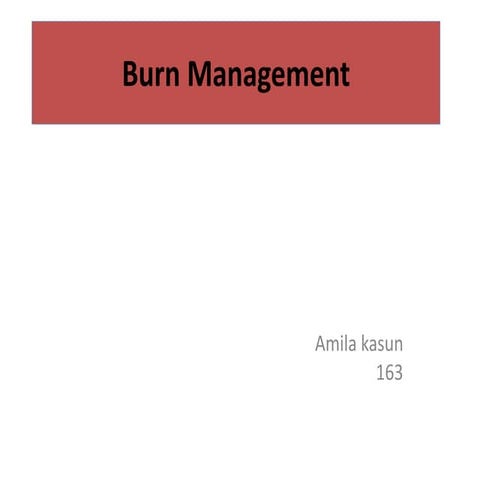 Burn management | PPTX