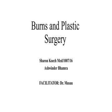 Burns in Surgery - Causes and Management | PPTX