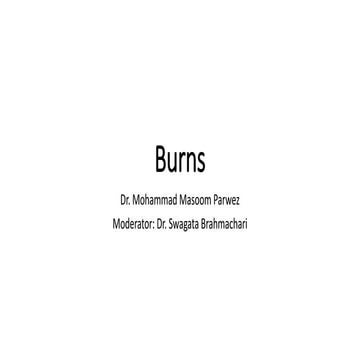 Burns.pptx | First Aid | Injuries