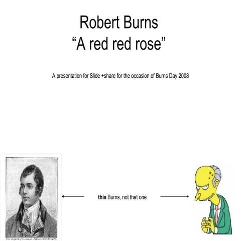 Burns: A red red rose | PPT | Poetry | Books and Literature